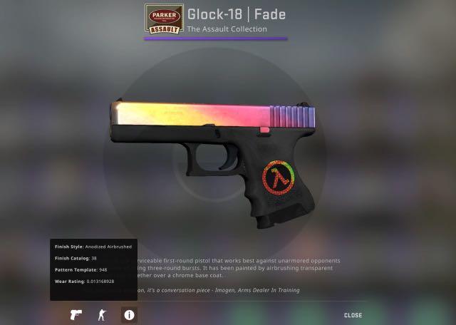 CSGO Glock-18 Fade, Video Gaming, Gaming Accessories, In-Game Products ...