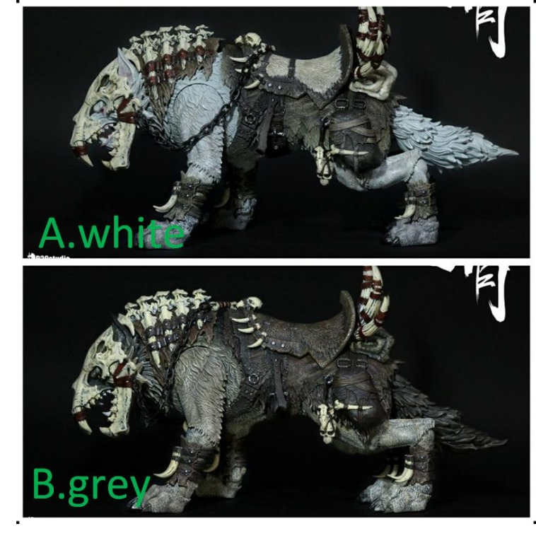 D20 Studio 1/12 Movable Giant Wolf Mount - White Bone, Hobbies & Toys ...