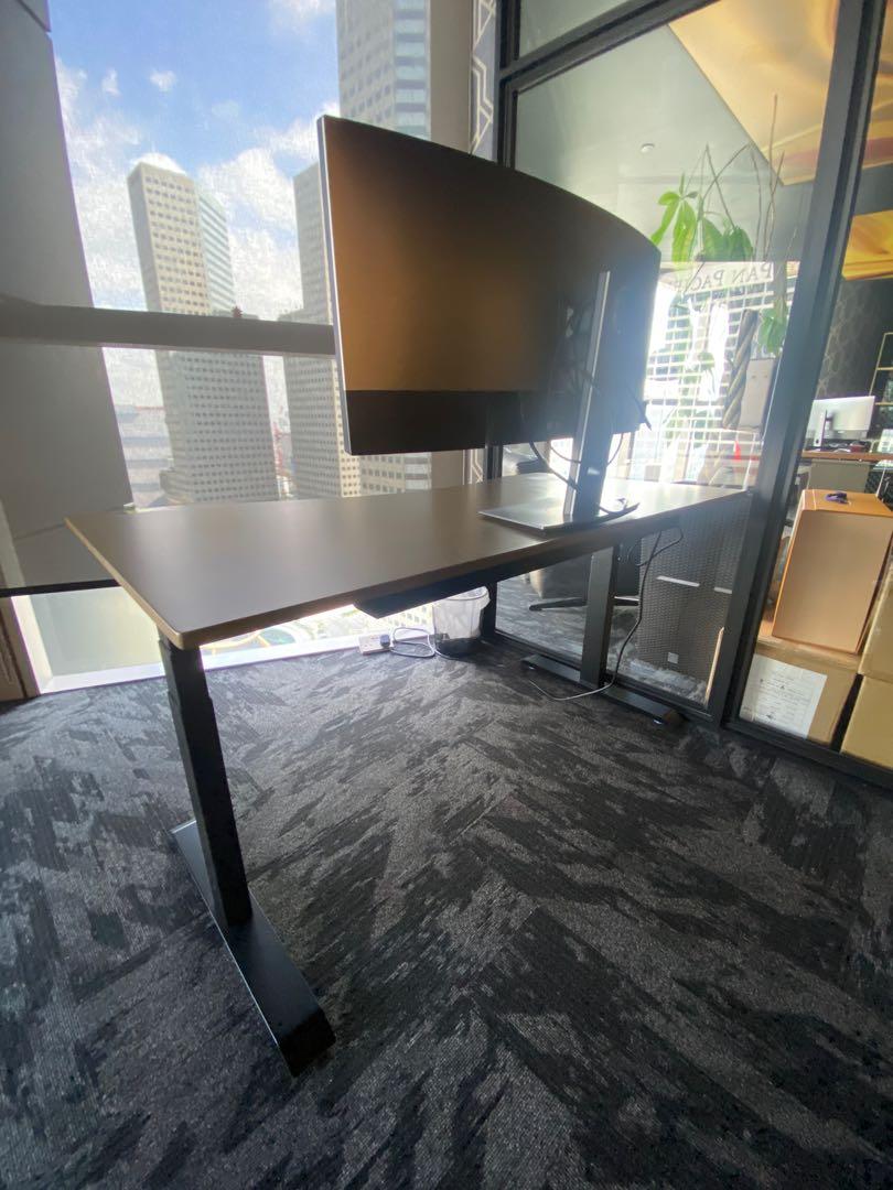 FA0013-10 Omnidesk pro 60" adjustable table with ergo bamboo top and ...