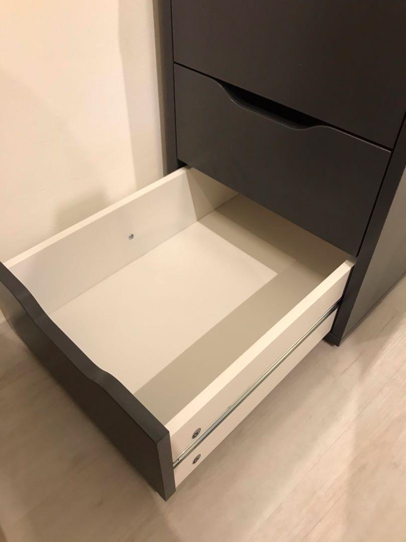 IKEA ALEX grey drawer unit, Furniture & Home Living, Furniture, Shelves ...