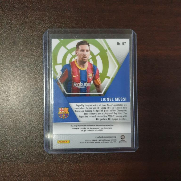 LIONEL MESSI BARCELONA 2020-21 PANINI LA LIGA MOSAIC BASE SOCCER CARDS ...