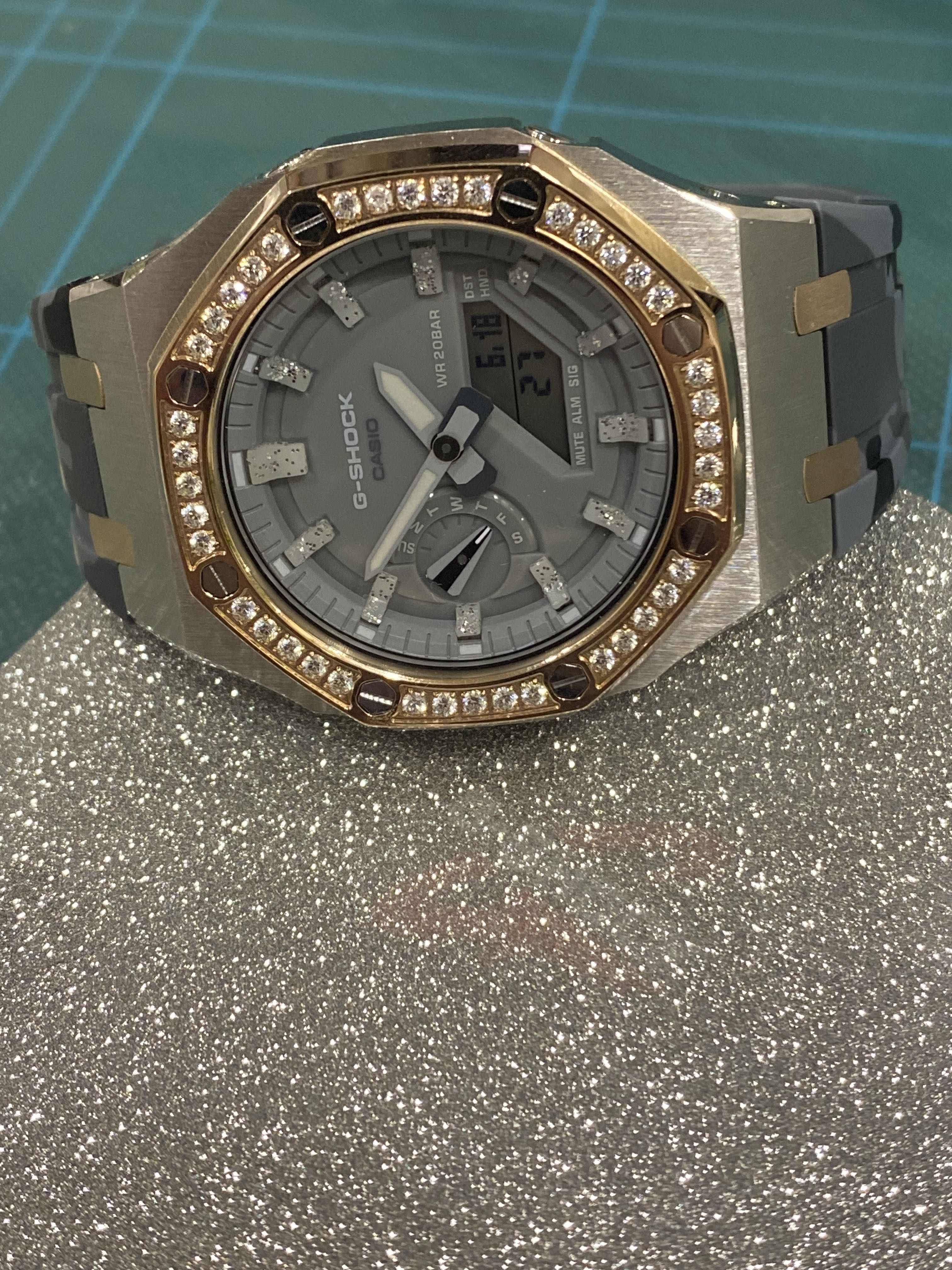 Luxury style ap diamond ga2100 ga2110 ga-2110 ga-2100 mod with watch ...