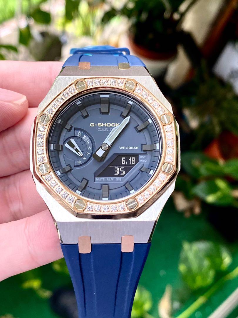 Luxury style ap diamond ga2100 ga2110 ga-2110 ga-2100 mod with watch ...