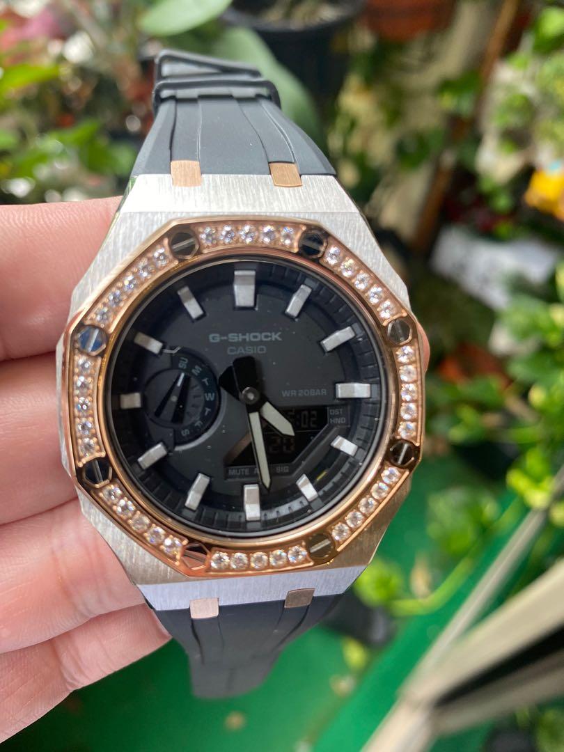 Luxury style ap diamond ga2100 ga2110 ga-2110 ga-2100 mod with watch ...