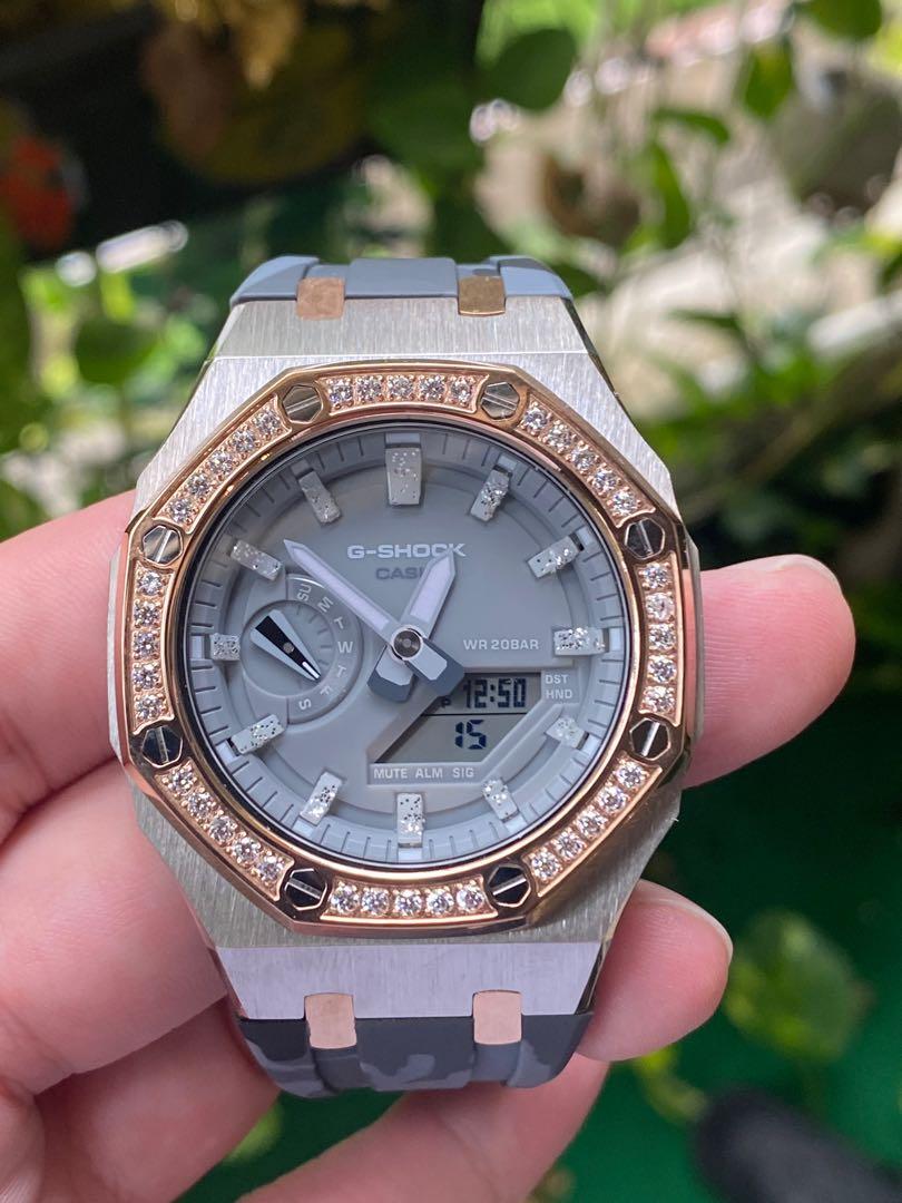 Luxury style ap diamond ga2100 ga2110 ga-2110 ga-2100 mod with watch ...