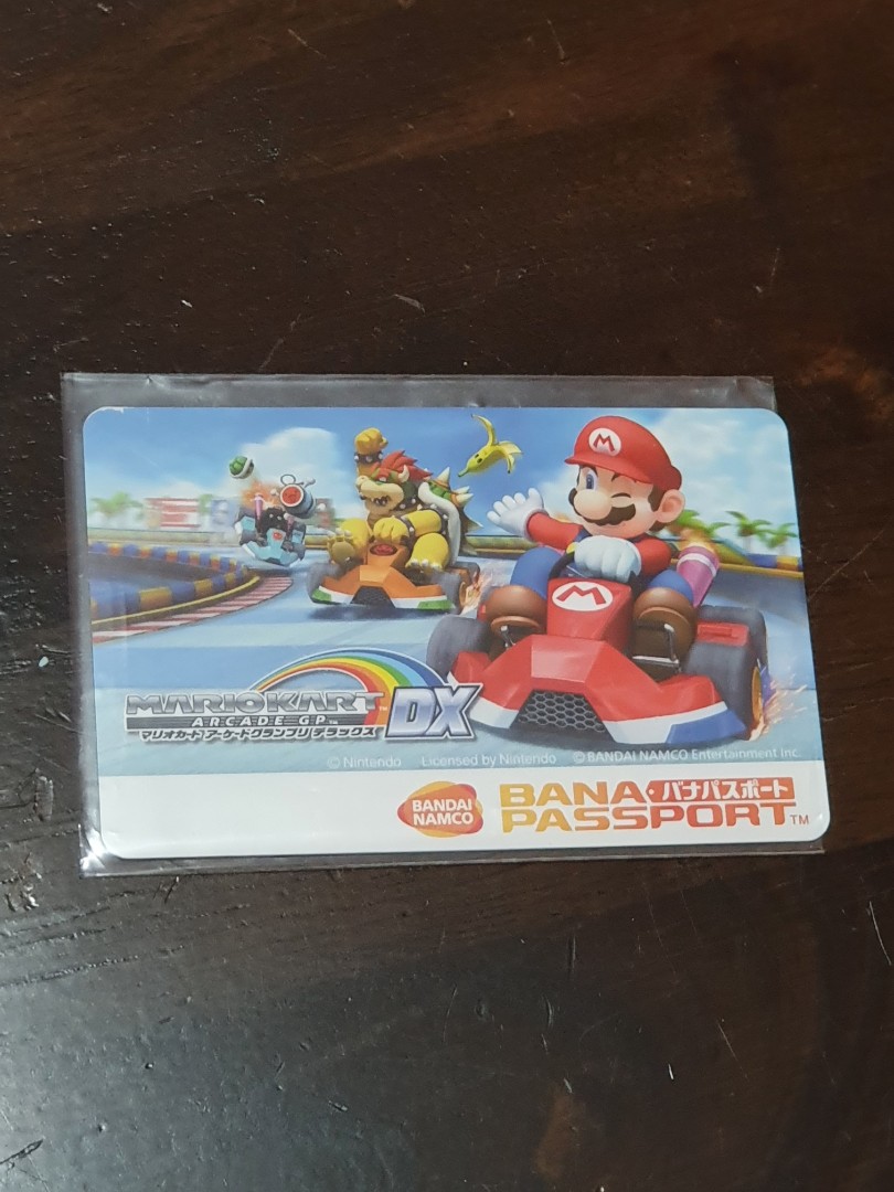 Mario Kart Arcade GP Banapassport (has a scratch) Tags: aime, e amusement, taiko no tatsujin ...