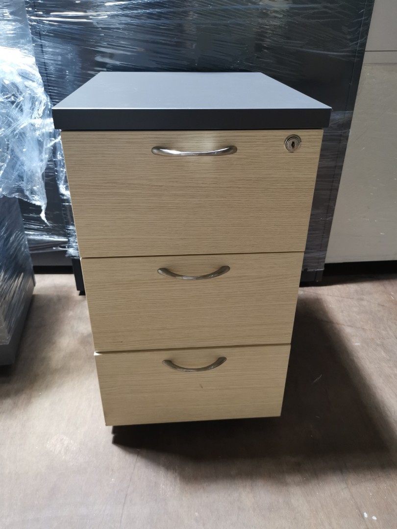 Pedestal Mobile Metal Frame Drawer Cabinet with Wheels, Furniture ...