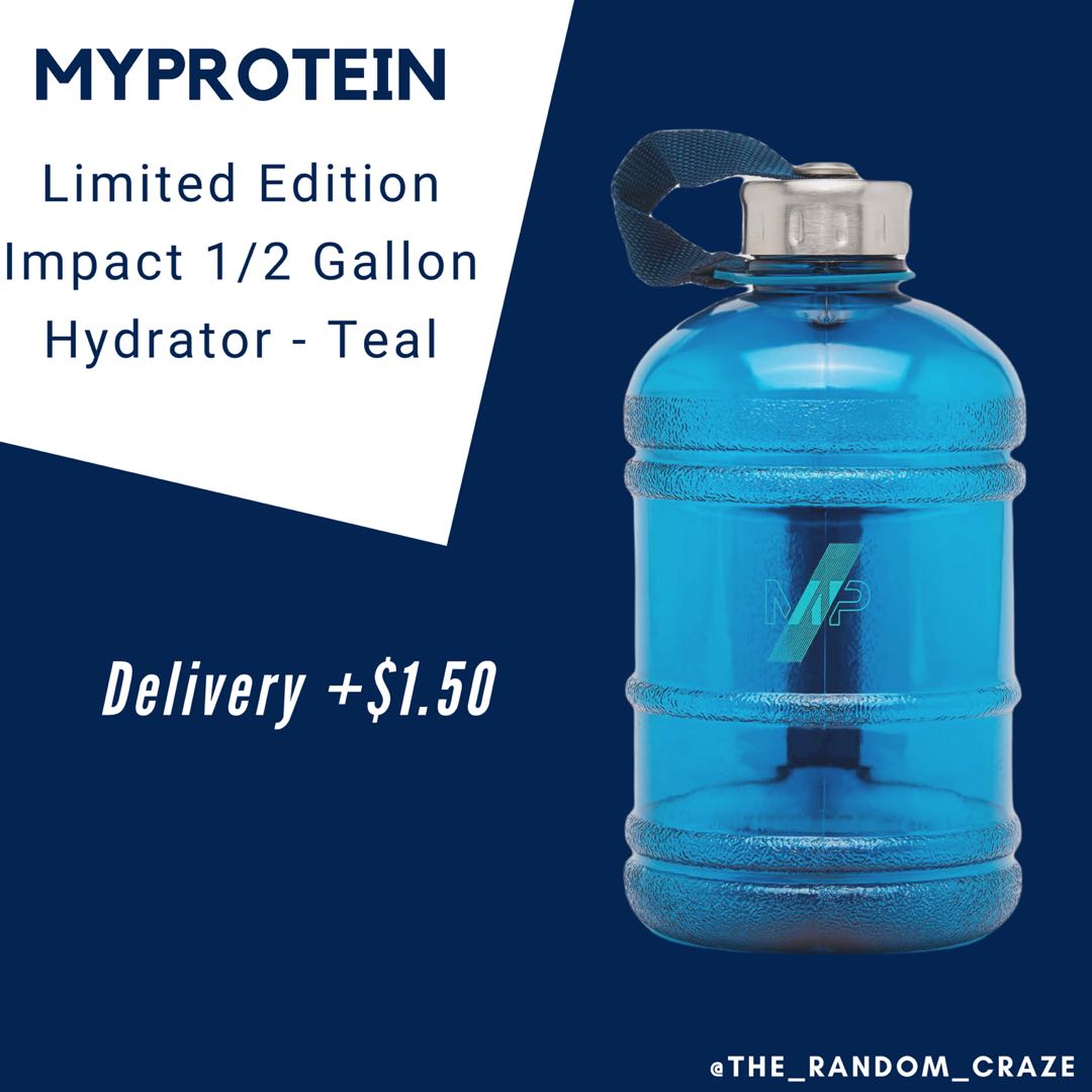 MyProtein Impact 1/2 Gallon Hydrator - Teal (LIMITED EDITION), Health ...