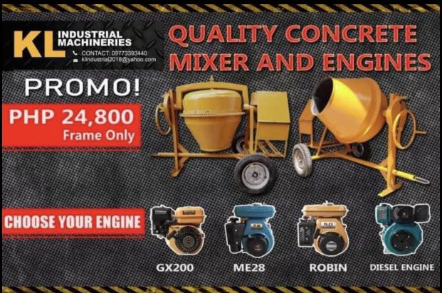 One Bagger Cement Mixer, Commercial & Industrial, Construction ...