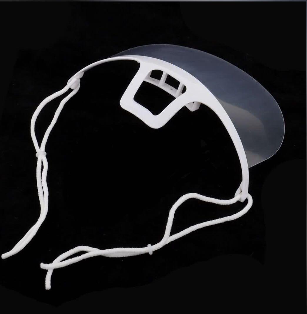 Plastic clear spit guard mask, Health & Nutrition, Face Masks & Face ...