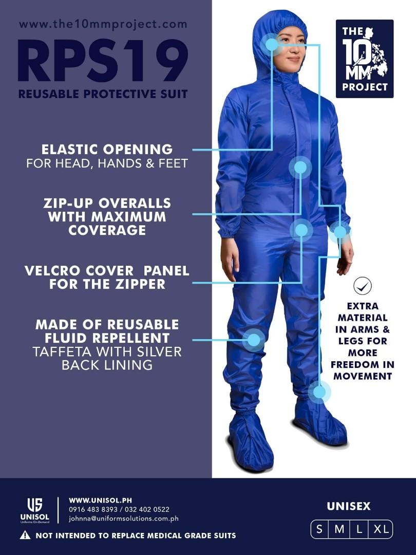PPE Reusable Protective Suit XL Bunny Suit Coverall [Brand New], Women ...