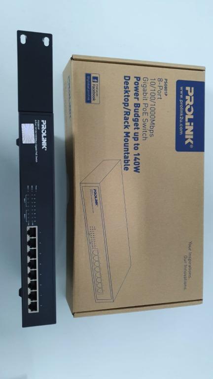 Prolink PSG801P 8-Port Switch with POE, Computers & Tech, Parts ...