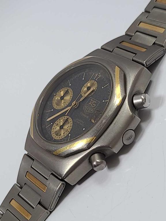 RARE TAG HEUER TITANIUM CHRONOGRAPH VINTAGE QUARTZ MEN'S WATCH ...