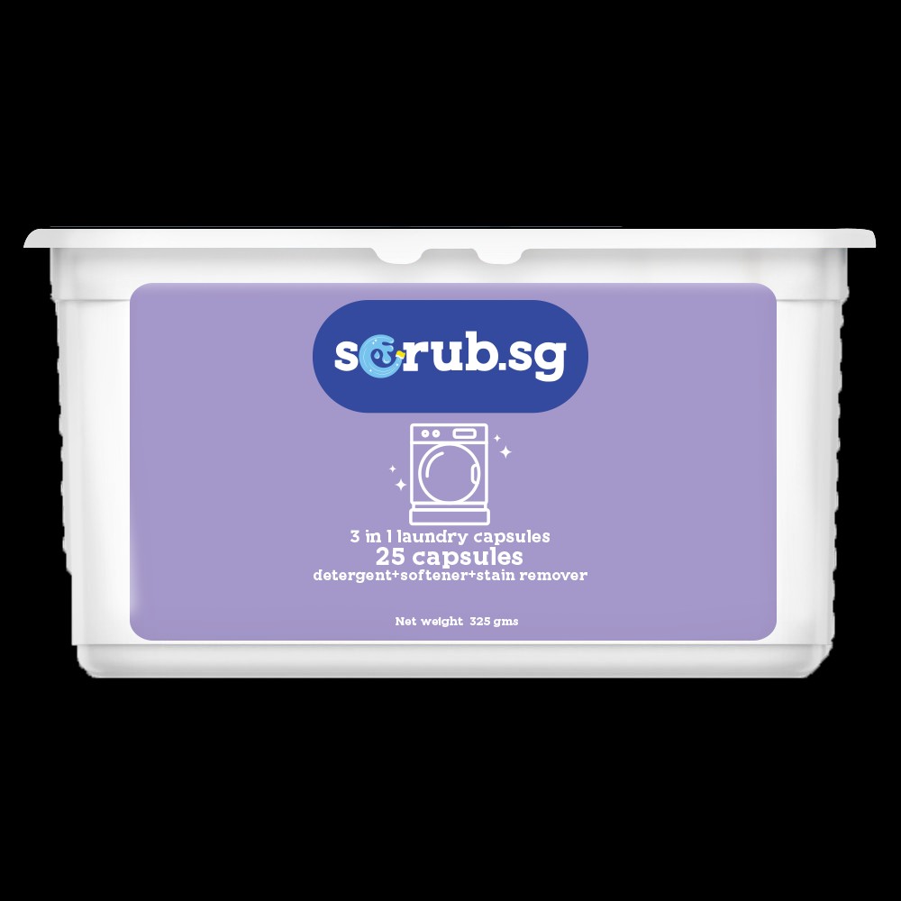 Scrub.sg 3-in-1 Laundry Capsules - 25 capsules, Furniture & Home Living ...
