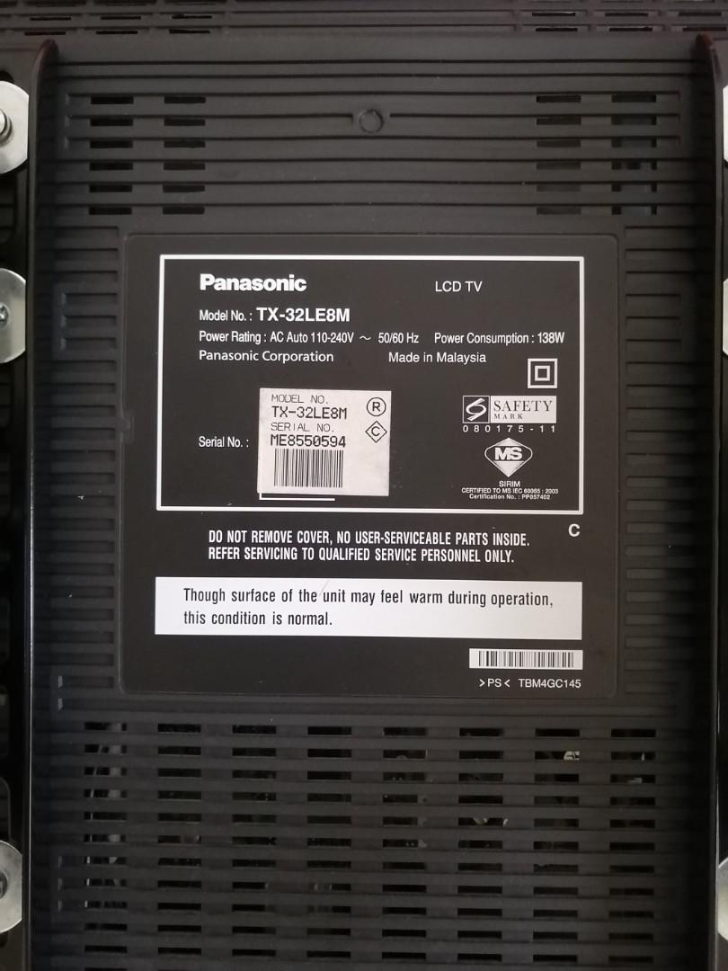 Stand for 32 inch LCD TV Panasonic Viera TX-32LE8M, TV & Home ...