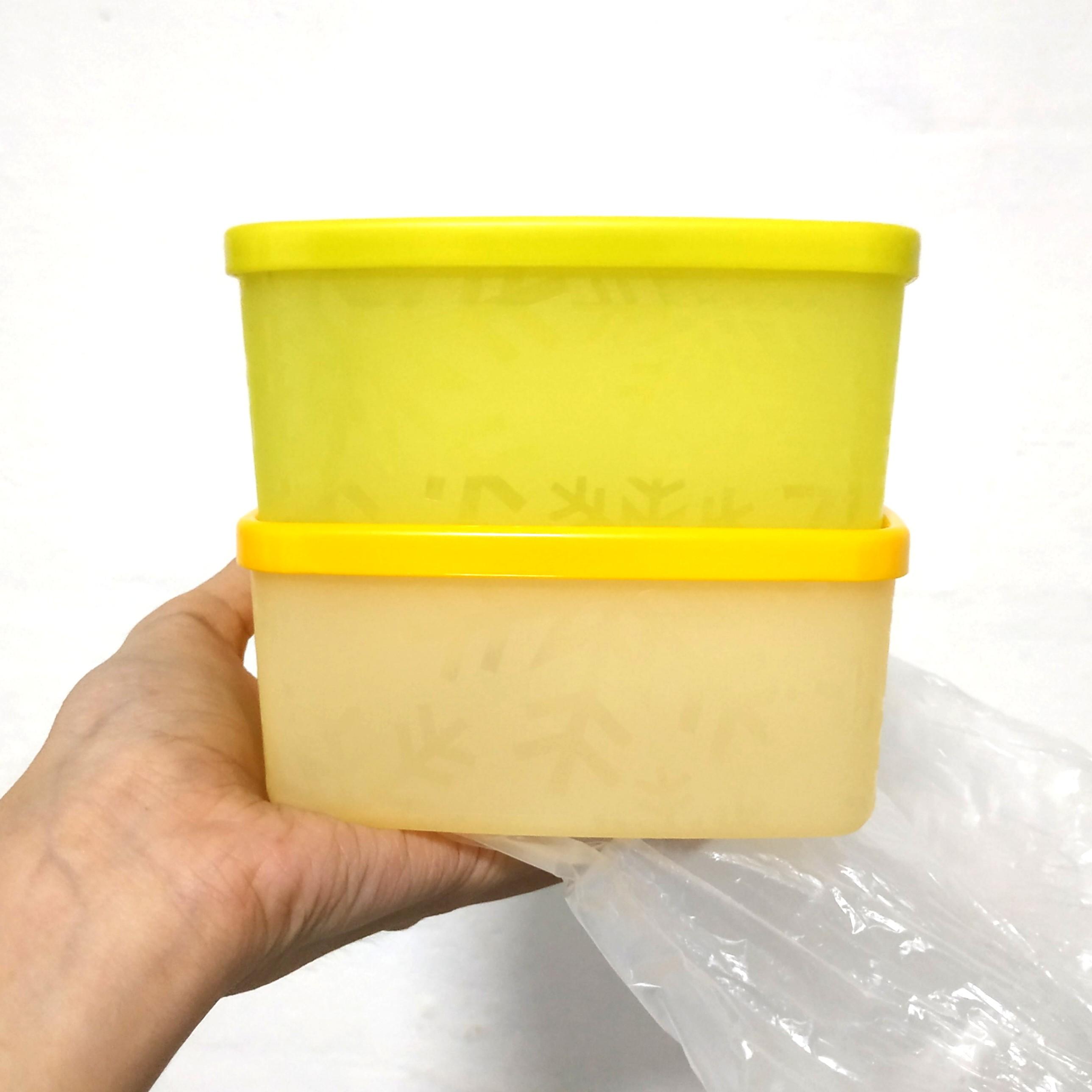 Tupperware 400 ml Snowflake Square Round Container Box Set of 2 ...