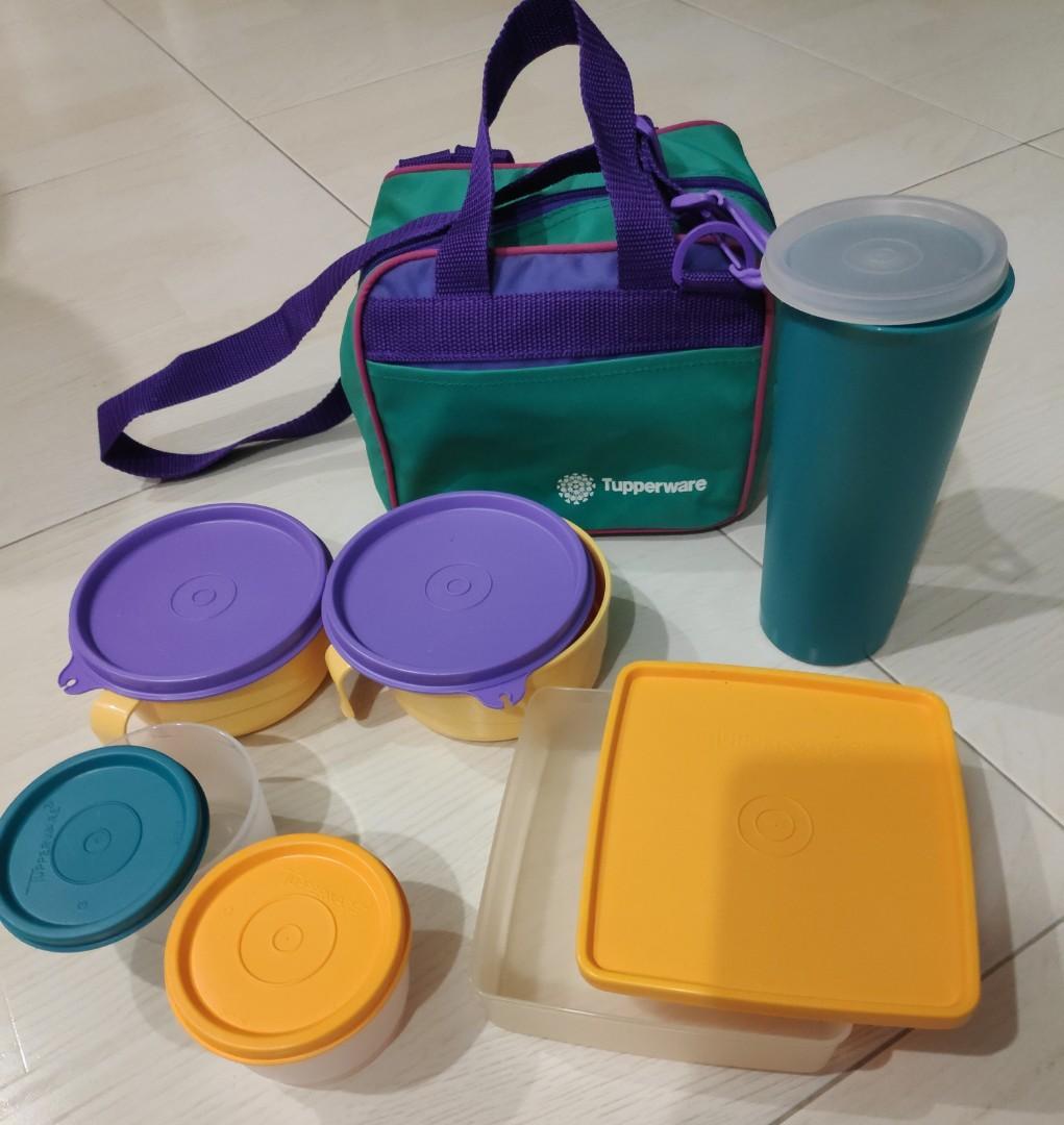 TUPPERWARE picnic set with bag, Furniture & Home Living, Kitchenware ...
