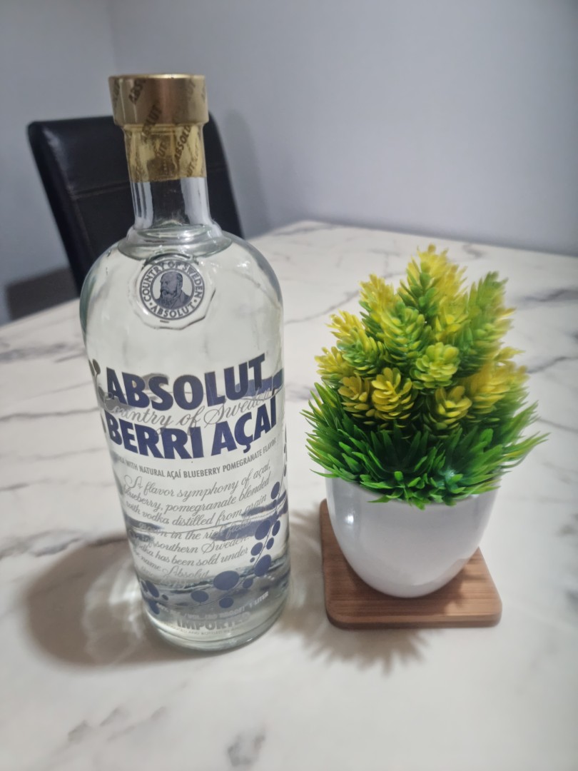 Absolut Berri Acai Vodka, Food & Drinks, Alcoholic Beverages on Carousell