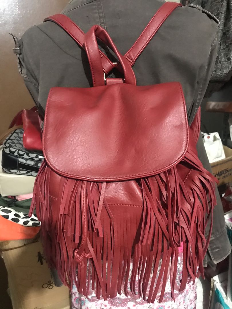Authentic Japan Leather Ladies Backpack, Women's Fashion, Bags ...