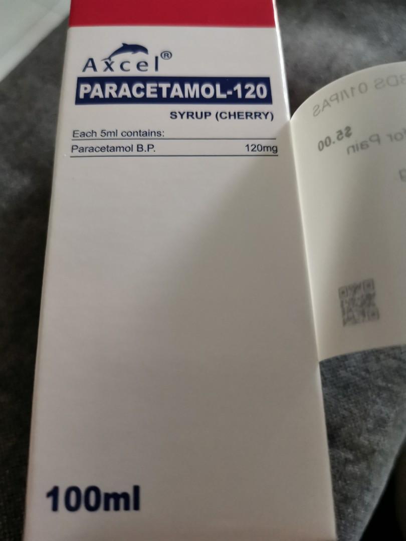 Axcel paracetamol syrup (cherry), Babies & Kids, Nursing & Feeding ...
