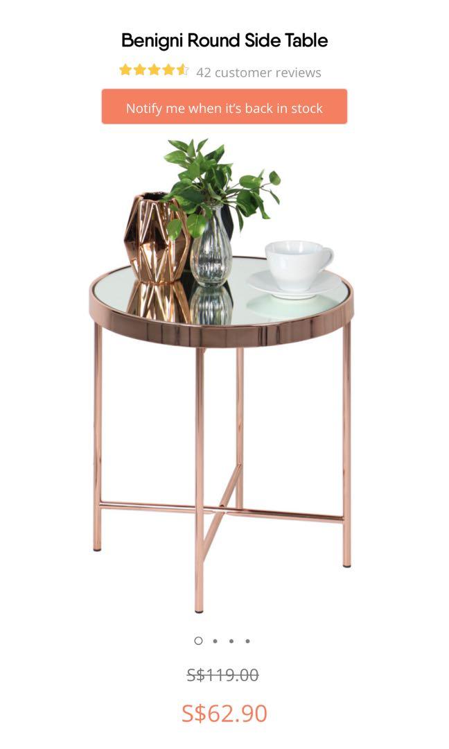 Benigni Round Side Table, Furniture & Home Living, Furniture, Tables ...