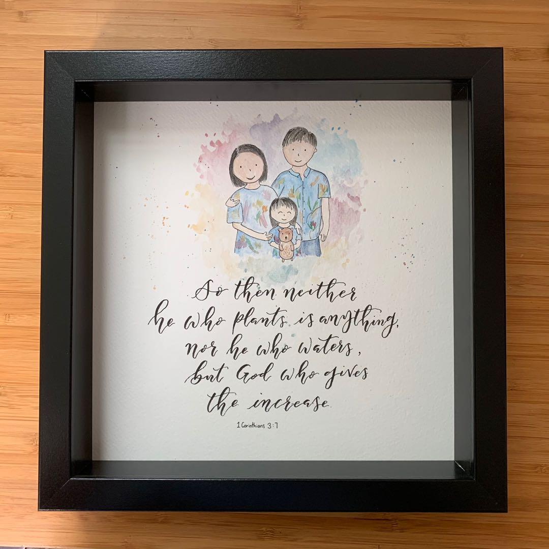 Bespoke calligraphy portrait illustration, Hobbies & Toys, Stationery ...