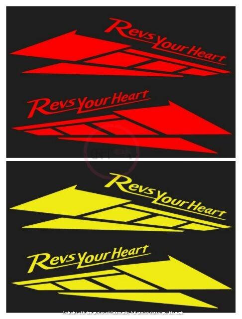 CFS73 High Quality Revs your heart 2 PCS Logo Sticker Stiker Vinyl ...