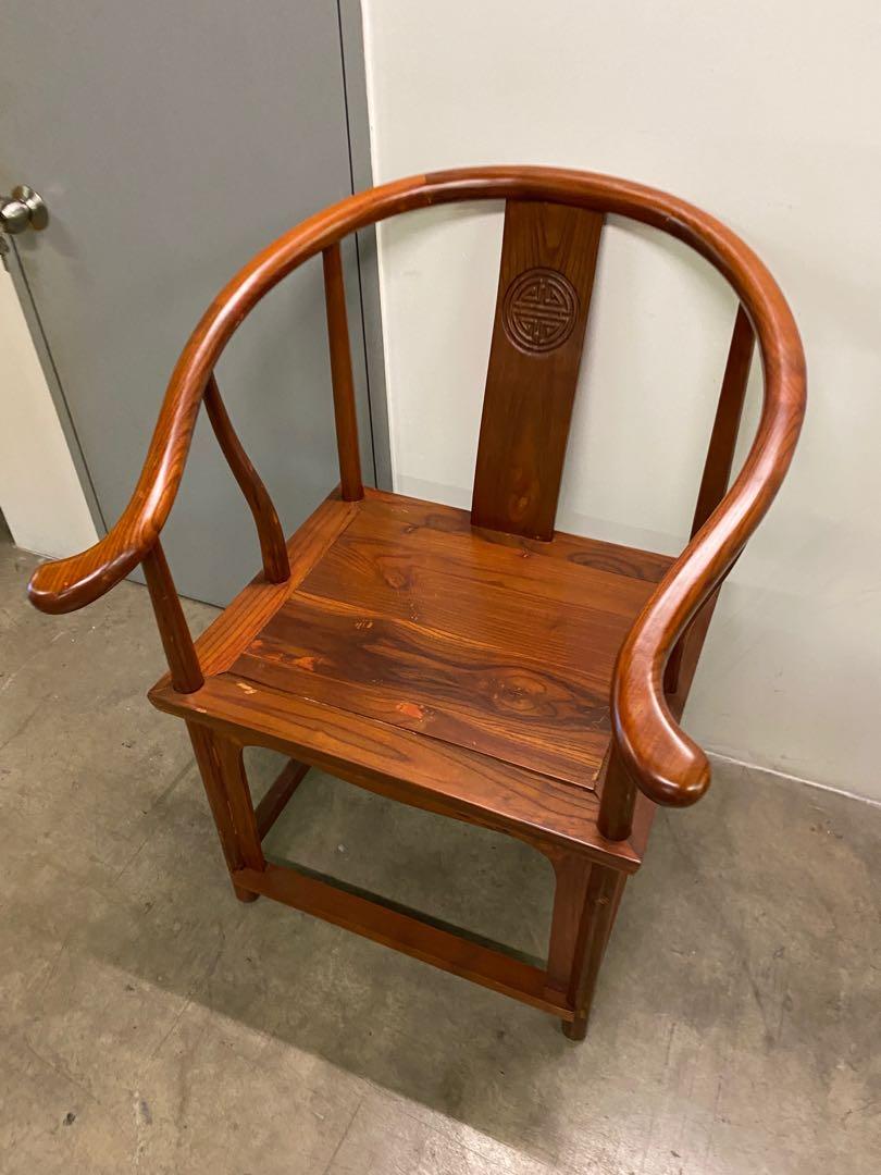 Chinese arm chair, Furniture & Home Living, Furniture, Chairs on Carousell