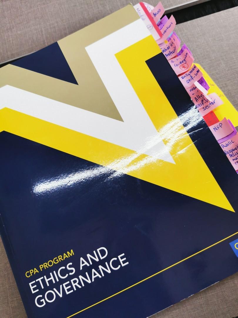 CPA AUSTRALIA ETHICS AND GOVERNANCE 3RD EDITION PLUS INDEX (SOFT COPY ...