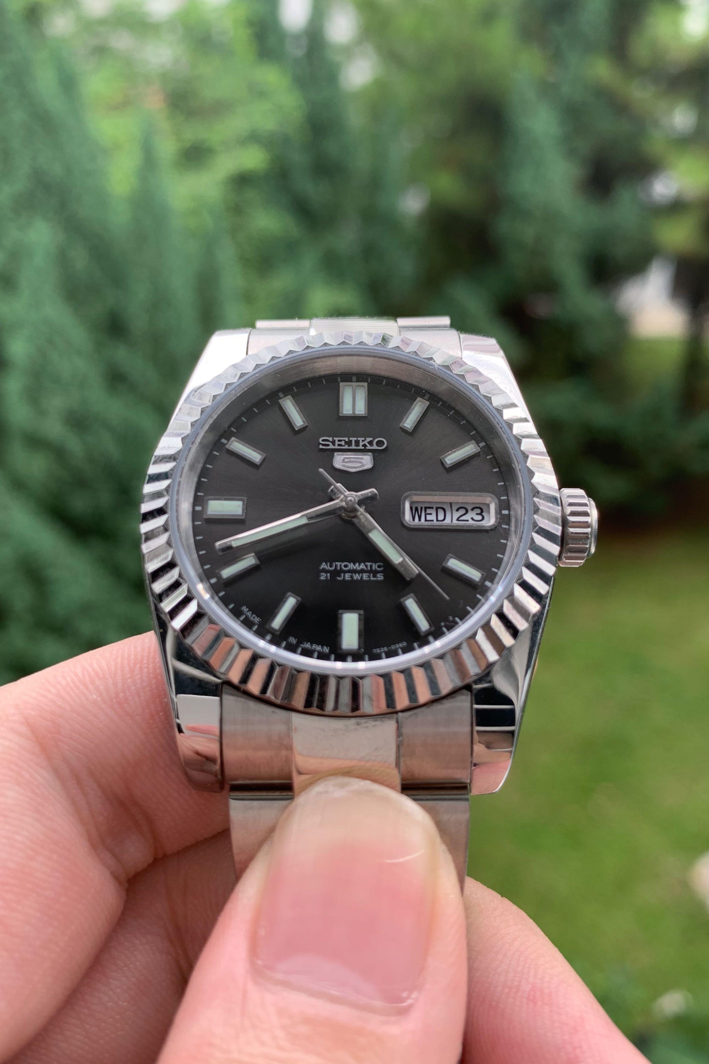 [Custom Seiko Mod] Seiko 5 Grey Datejust 36mm (vintage resto-mod ...