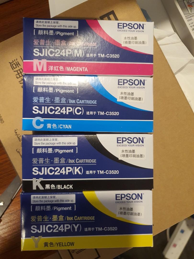 Epson TM-C3520 ink ( SJIC24P ), Computers & Tech, Printers, Scanners ...