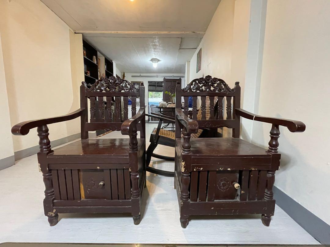 Galinera Wood Sofa Set, Furniture & Home Living, Furniture, Sofas on ...