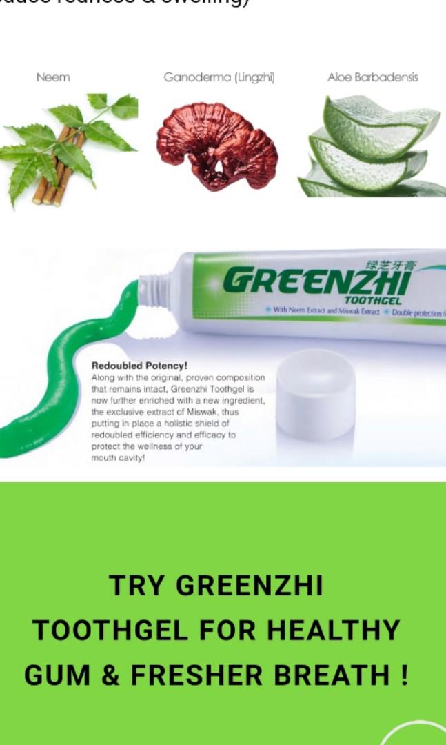 GreenZhi Toothgel (Lingzhi) Double Care for Mouth Cavity toothpaste ...