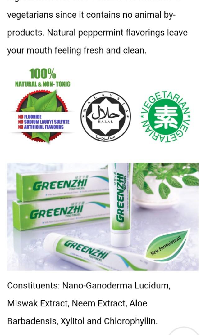 GreenZhi Toothgel (Lingzhi) Double Care for Mouth Cavity toothpaste ...