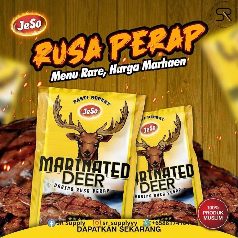 Halal Marinated Deer (Daging Rusa Perap), Food & Drinks, Chilled ...