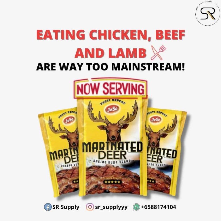 Halal Marinated Deer (Daging Rusa Perap), Food & Drinks, Chilled ...