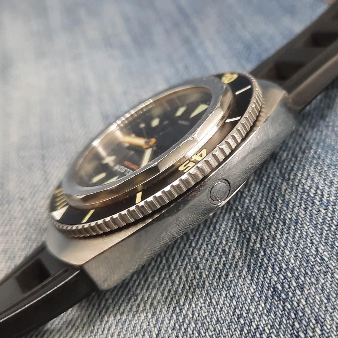 Helson Tortuga "Date" 1000 Meters Swiss Made Automatic Men's Watch, Men ...