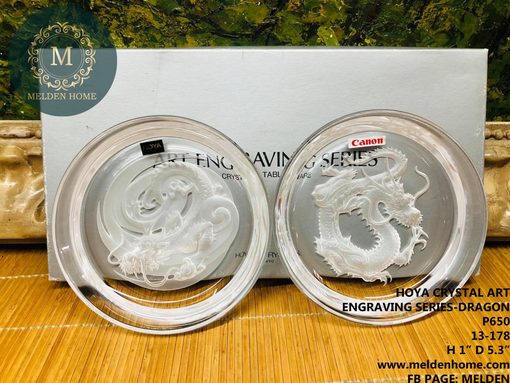 hoya crystal art engraving series dragon, Furniture & Home Living, Home ...
