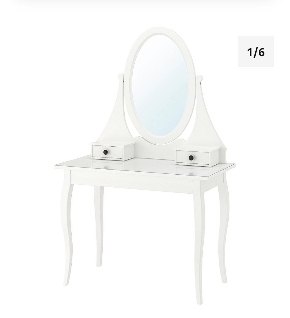 Ikea Hemnes dressing table with mirror, Furniture & Home Living ...
