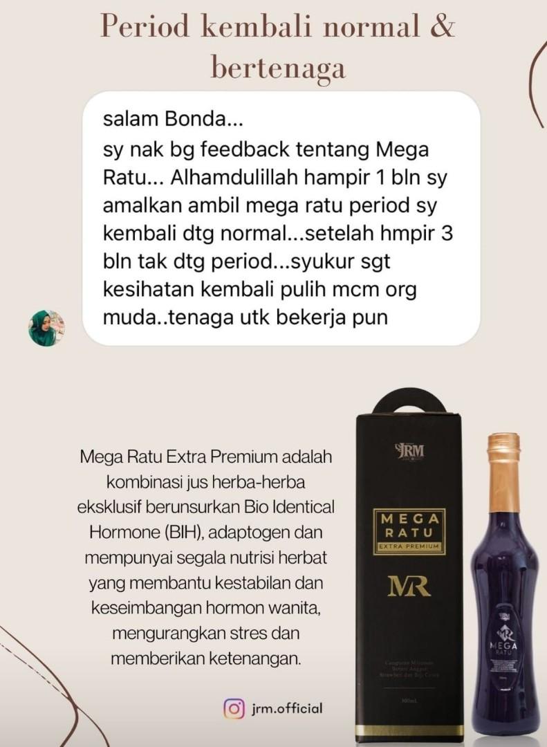 JRM JAMU RATU MALAYA MEGA RATU, Health & Nutrition, Health Supplements ...