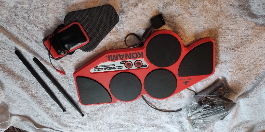KONAMI PLAYSTATION SONY PS1 PS2 DRUM MANIA CONTROLLER, 電子遊戲, 電子遊戲 ...