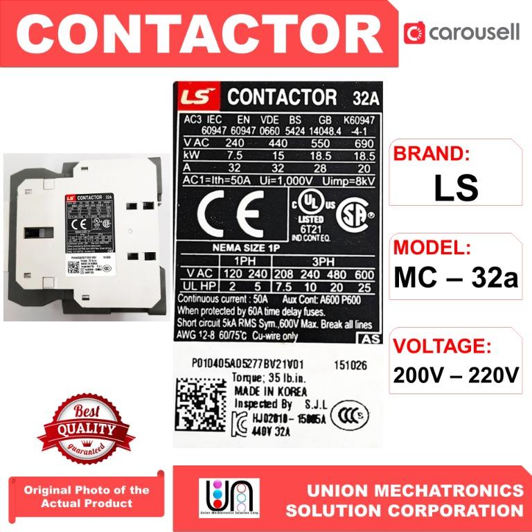 LSIS - CONTACTOR MC-32A & CONTACTOR MC-65A, Commercial & Industrial ...