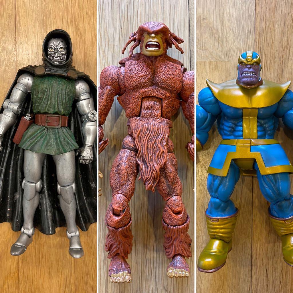 Marvel legends select Dr Doom variant Sasquatch Thanos Toy Biz ...