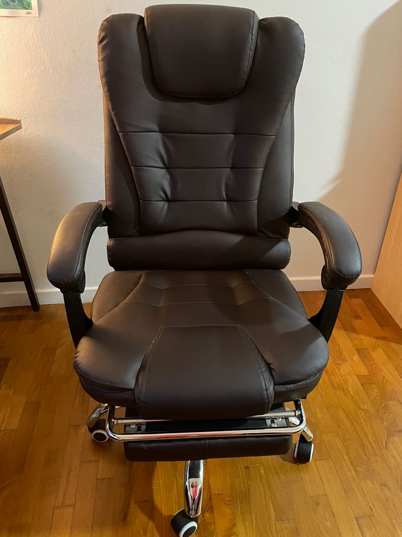 Office Chair - extendable legs, Furniture & Home Living, Furniture ...