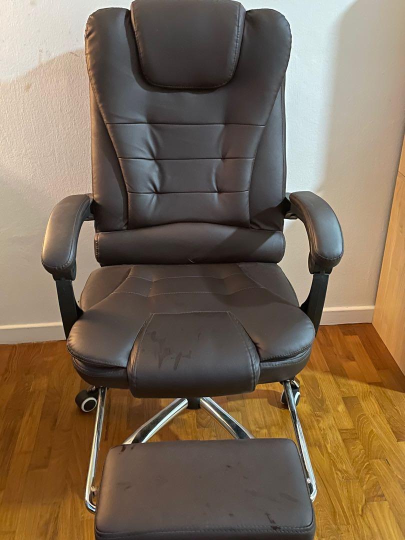 Office Chair - extendable legs, Furniture & Home Living, Furniture ...