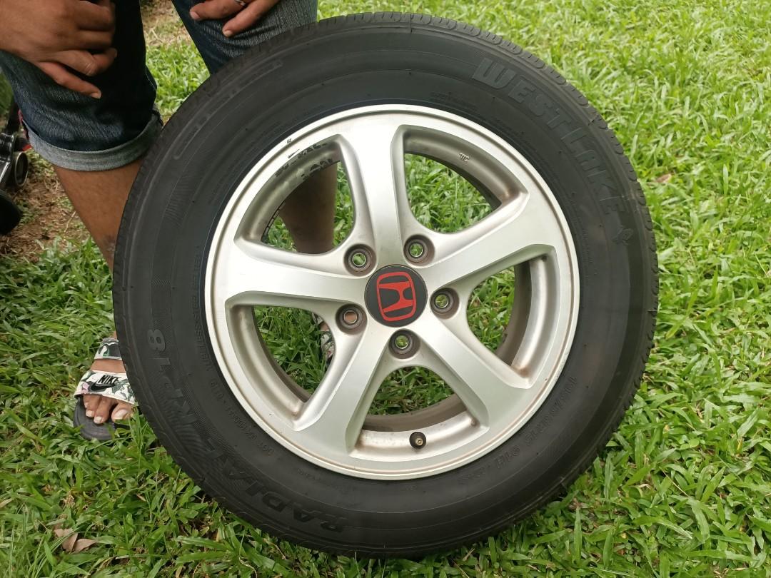 Original Honda Stream Rim + Tyre, Car Accessories, Tyres & Rims on ...