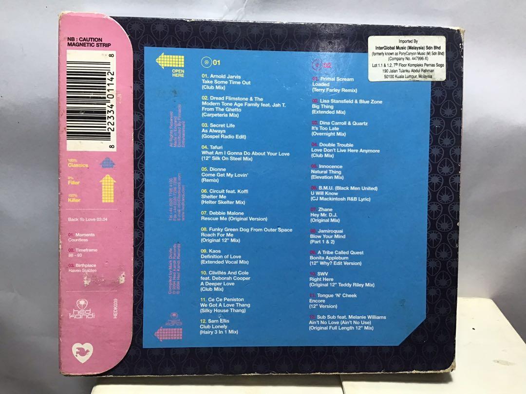 2x CD Hed Kandi - Back to Love OOP ORIGINAL UK PRESS Anubis Electronica ...