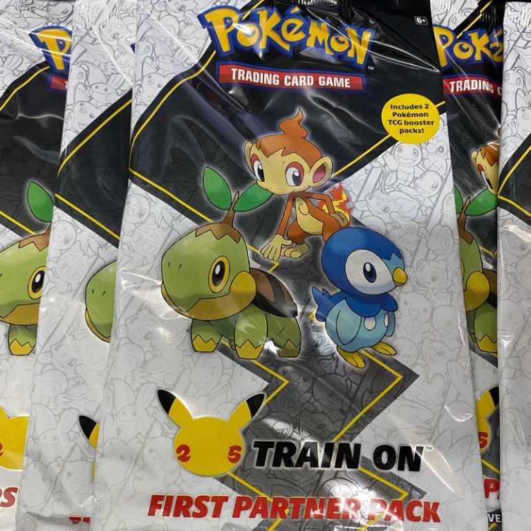 「現貨」英文版Pokemon TCG 25周年限定特別包 first partner pack (Sinnoh), 興趣及遊戲, 玩具 ...