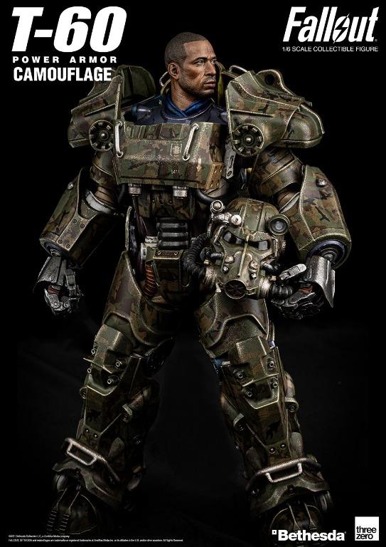 【預訂 Pre Order】 Threezero Fallout 1 6 T‐60 Camouflage Power Armor 《異塵