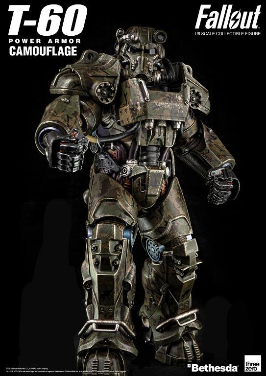 【預訂 Pre Order】 Threezero Fallout 1 6 T‐60 Camouflage Power Armor 《異塵